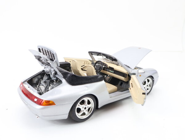 Bburago Modellauto PKW Porsche 911 Carrera Cabriolet 1993 / Met