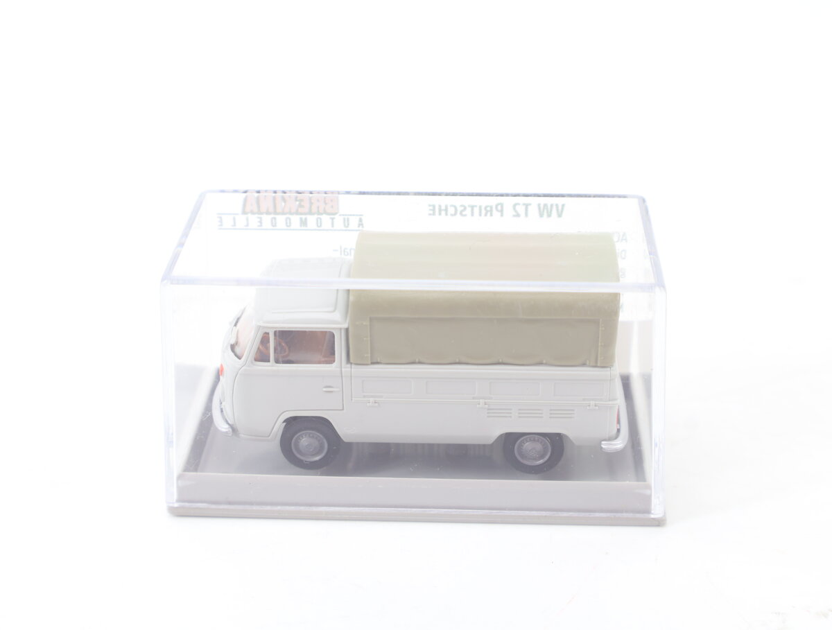 Brekina H0 33931 Modellauto VW T2 Pritsche lichtgrau / 1:87 OVP