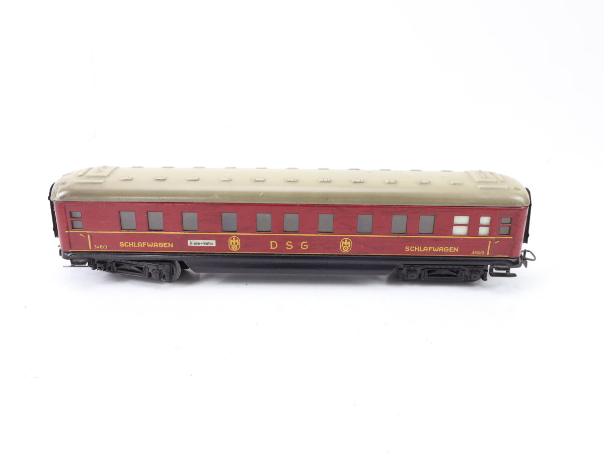 Märklin H0 4010 Personenwagen Schlafwagen rot 346/3 DSG / Blech, 18,99