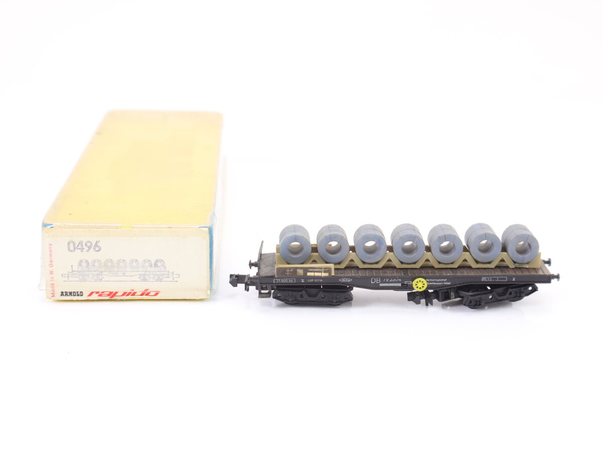 Arnold N 0496 Güterwagen Schwerlastwagen mit Walzblechrollen Thy