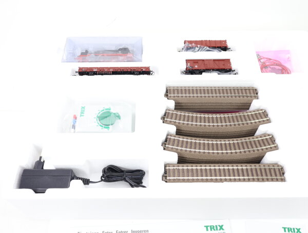 Trix H0 21530 Startset 26-tlg. "Güterzug Epoche III" mit Dampflok / D ...
