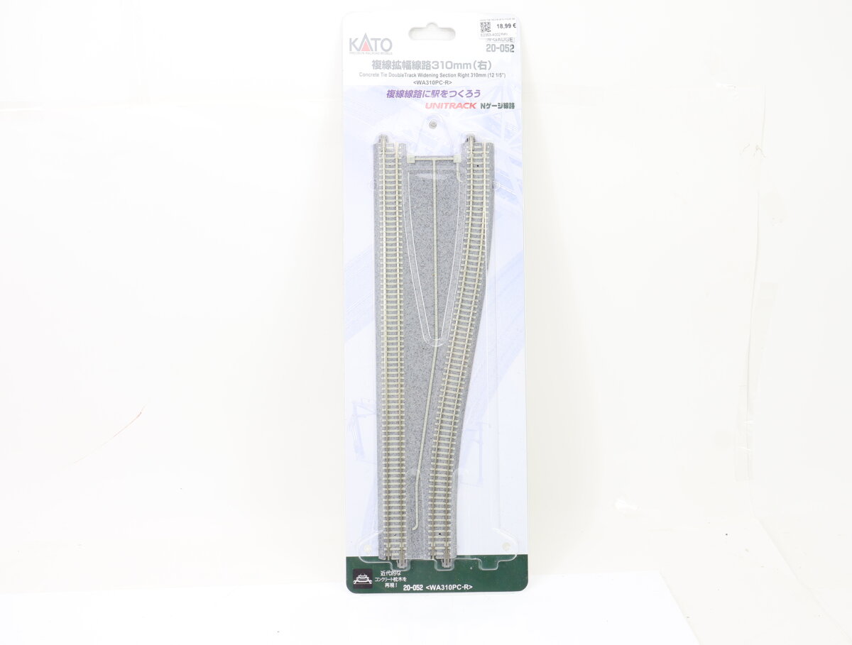 Kato Unitrack N 20-052 WA310PC-R Gleis Bahnhofseinfahrt 310mm rechts ...