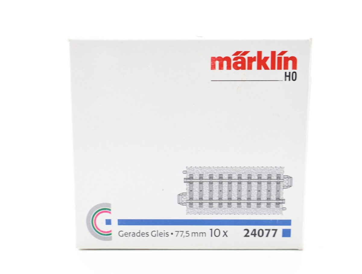 Märklin H0 24077 10x Gleismaterial C-Gleis gerade / 77,5 mm, 22,99