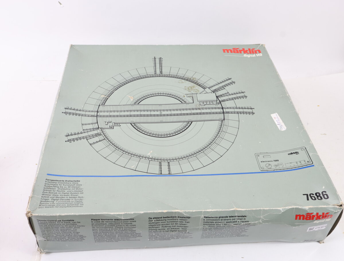 Märklin H0 7686 elektrische Drehscheibe für K-Gleis mit Stellpult / D ...