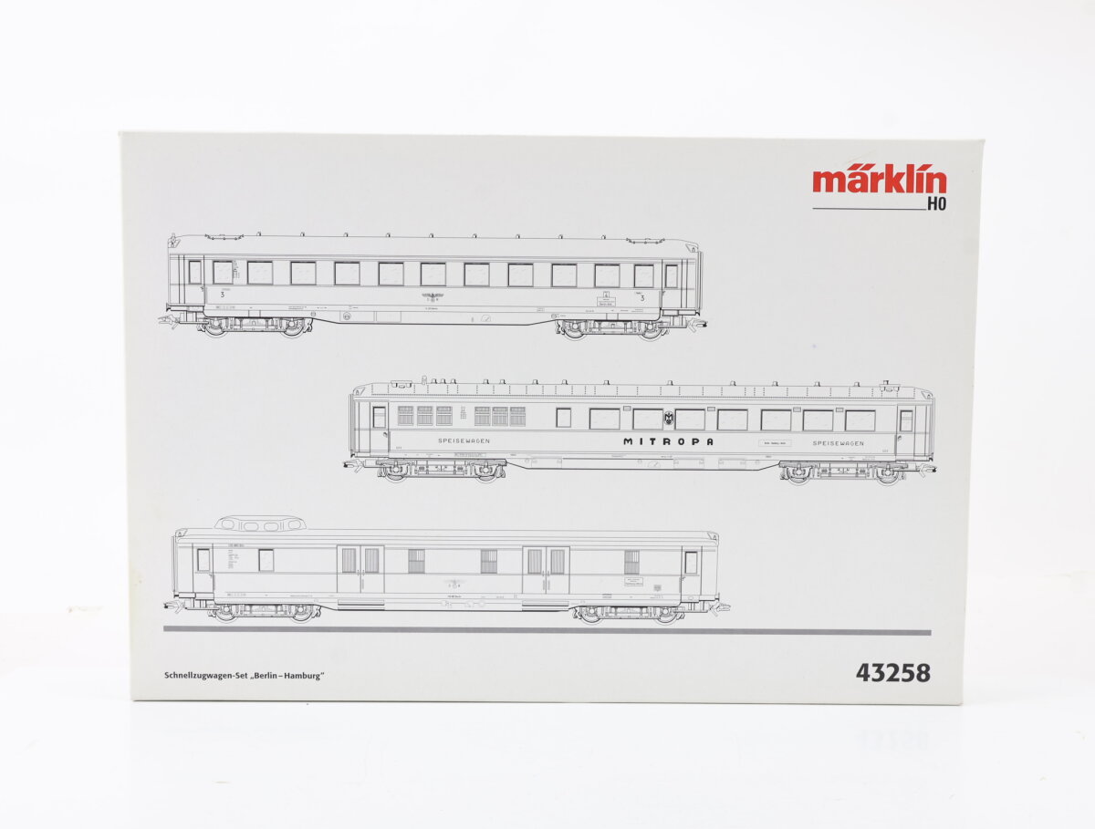 Märklin H0 43258 Personenwagenset 3-tlg. Schnellzugwagen "Berlin - Ha ...