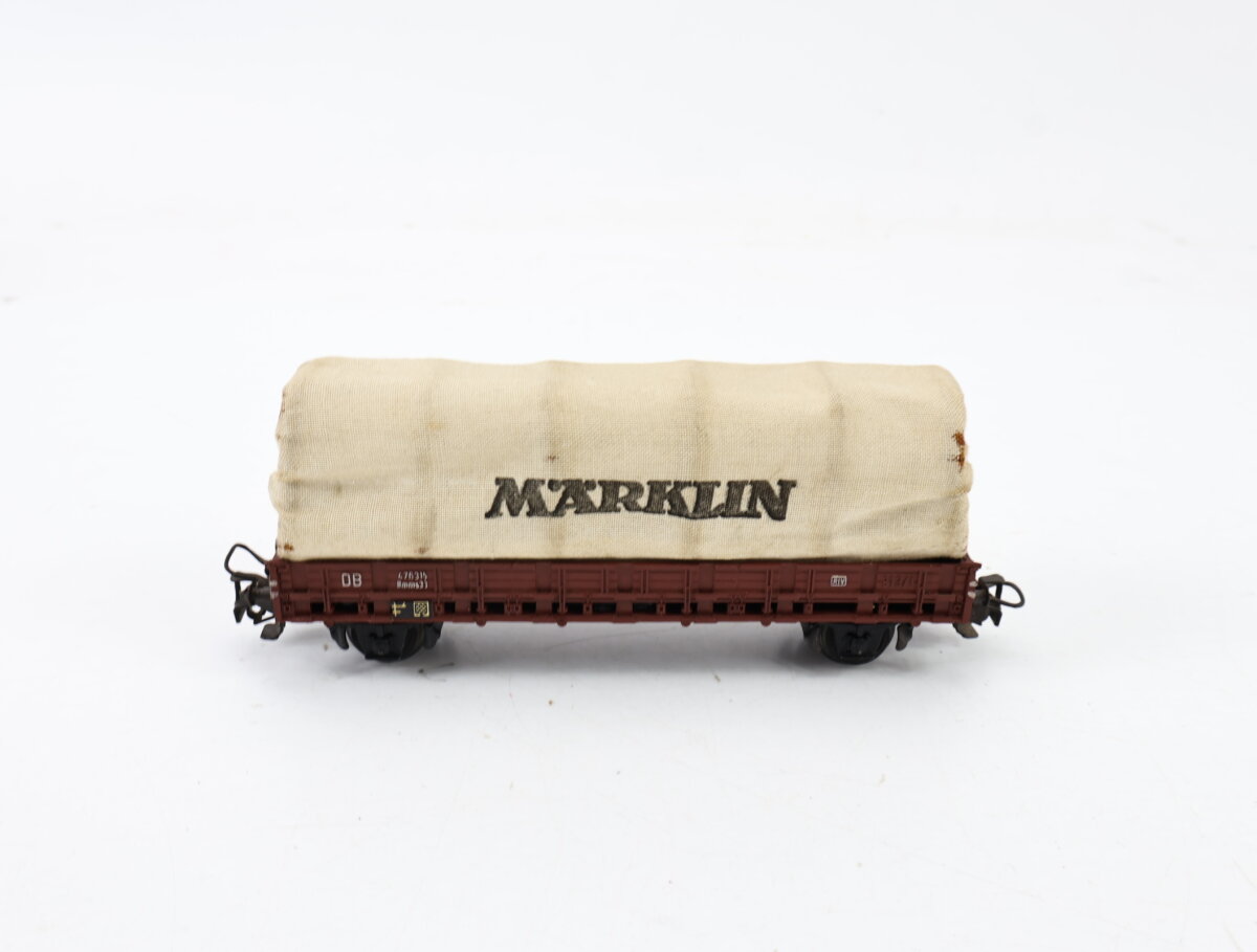 Märklin H0 4607 Güterwagen Rungenwagen mit Plane "Märklin" 476315 DB ...