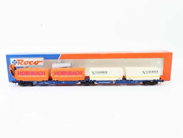 Roco H0 47100 Güterwagen Kombiwaggon "Hornbach"+"Schenker" 495 4