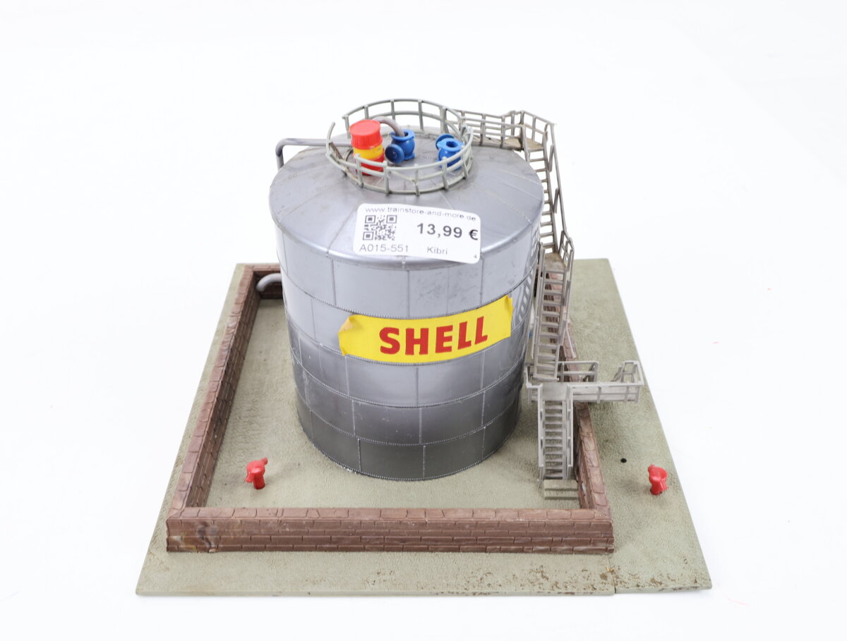Kibri H0 393 Gebäude Hochtank Tanklager "Shell"