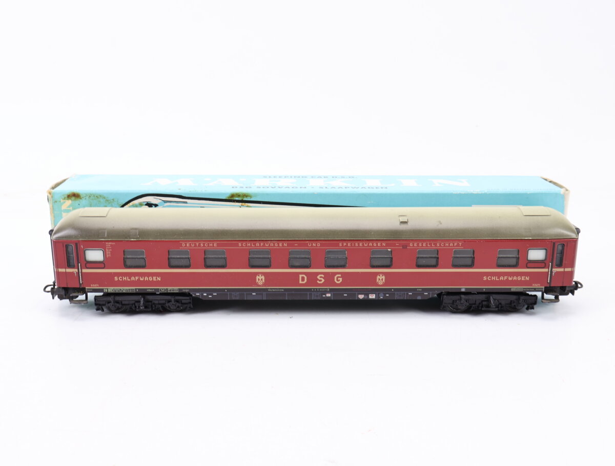 Märklin H0 4064 Personenwagen Schlafwagen DSG 33271 WLAB4üm rot / Ble ...