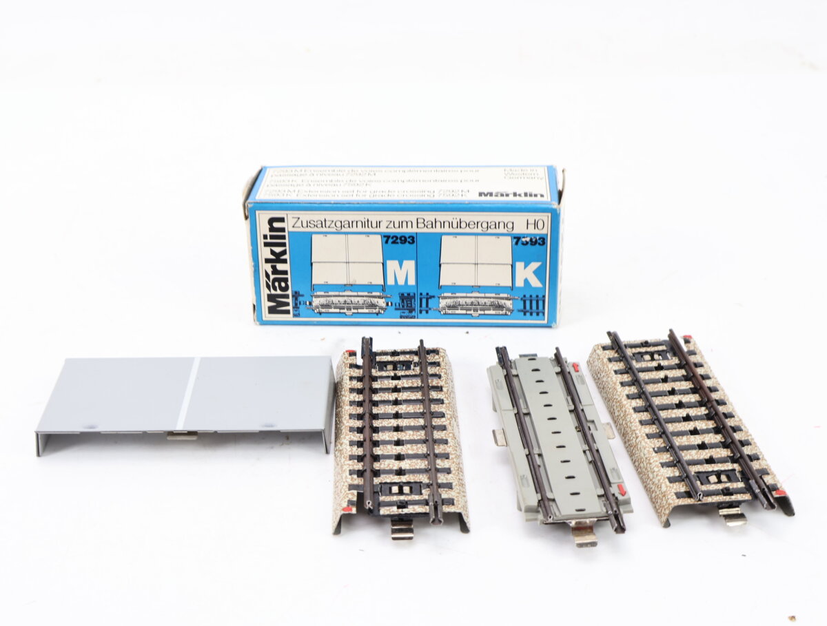 Märklin H0 7293 Gleismaterial M-Gleis Zusatzgarnitur zum Bahnübergang ...