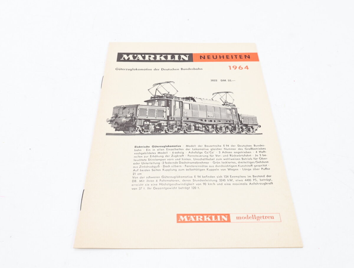 Katalog Märklin Neuheiten - Katalog - Prospekt 1964