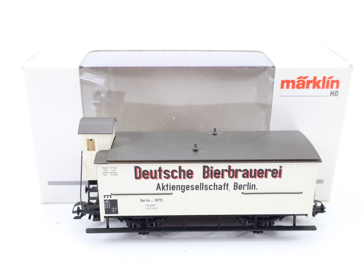 Märklin H0 ged. Güterwagen Bierwagen mit Brhs. "Deutsche Bierbra