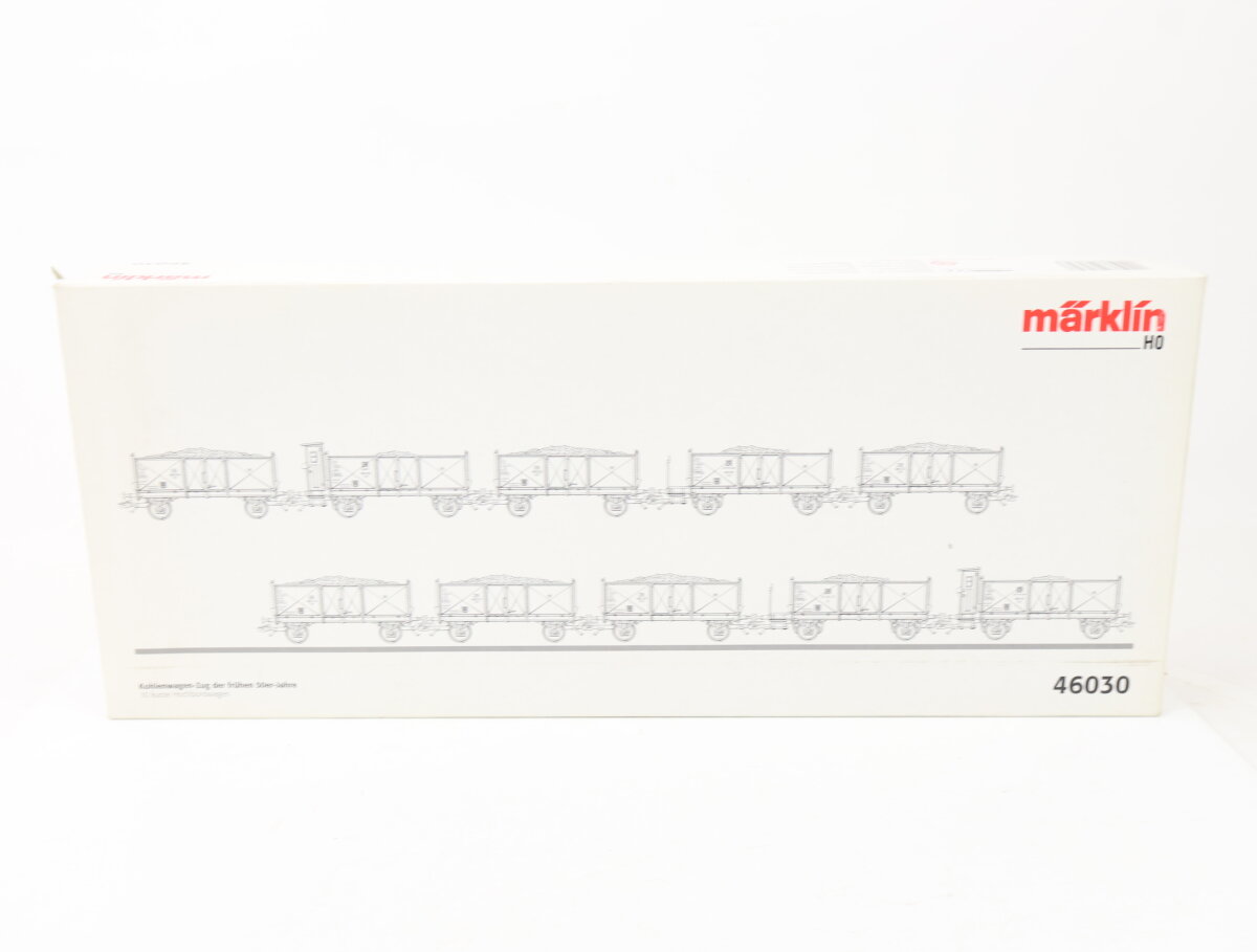 Märklin H0 46030 Güterwagen-Set Kohlenwagen-Zug der frühen 50er-Jahre ...