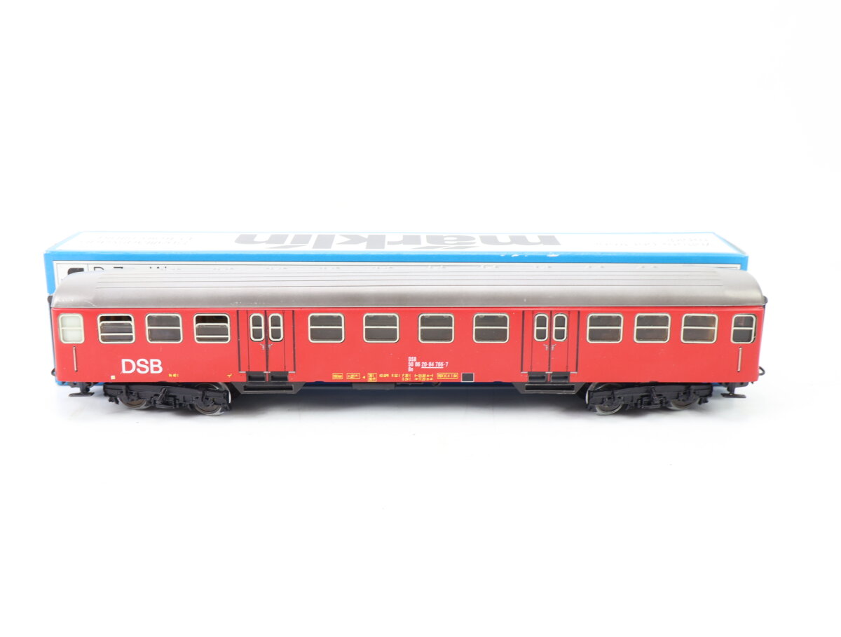 Märklin H0 4025 Personenwagen Nahverkehrswagen 84 766-7 DSB / Blech, 86 ...